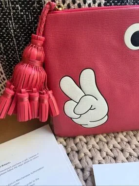 Anya Hindmarch | Bags | Anya Hindmarch Georgina Victory Clutch New Nwt ...